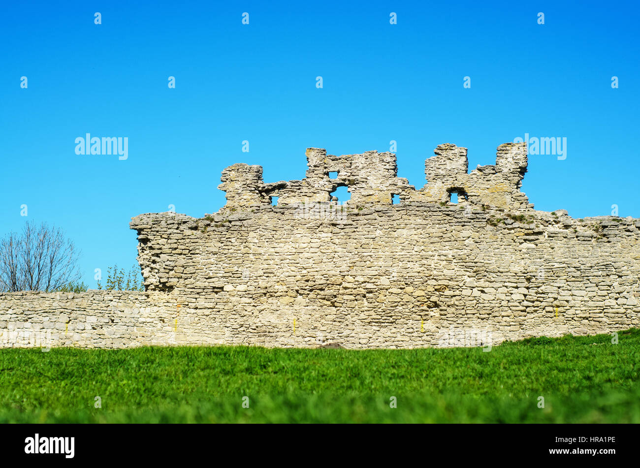 Ruin of medieval stone wall Kremenets, Ukraine Stock Photo - Alamy