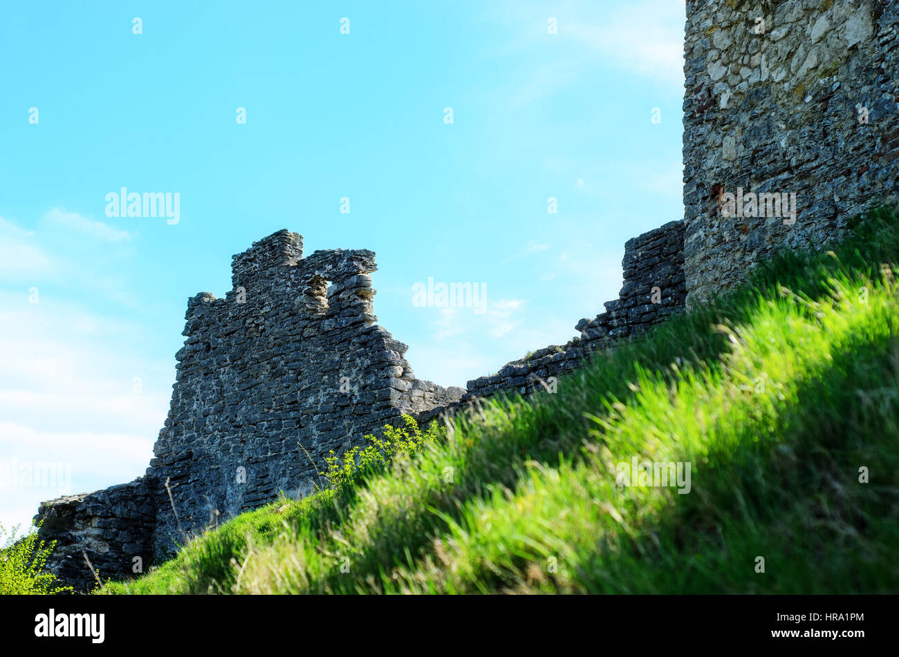 Ruin of medieval stone wall Kremenets, Ukraine Stock Photo - Alamy
