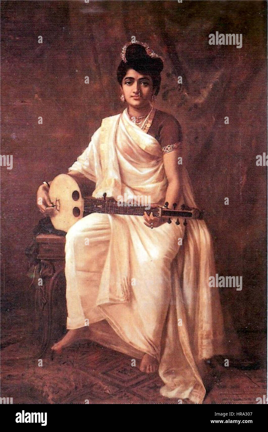 Raja Ravi Varma, Malabar Lady Stock Photo - Alamy