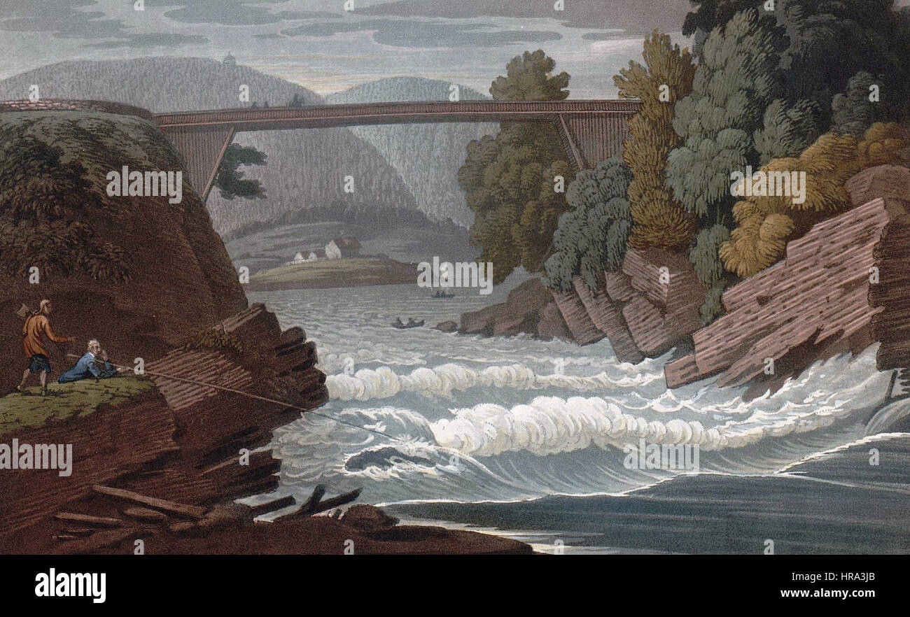 Romantic Bridge, near Skeen (JW Edy plate 38 Stock Photo - Alamy