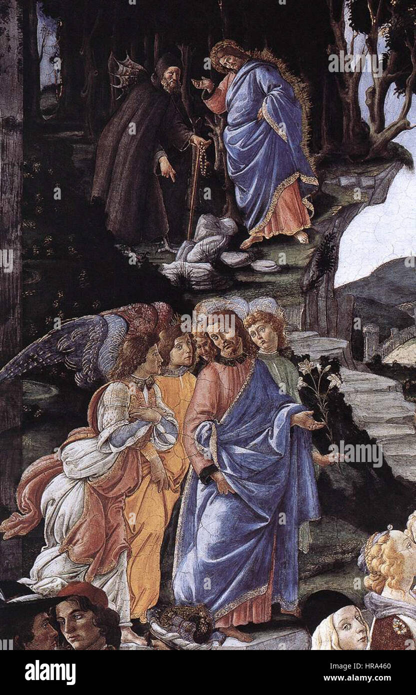 Sandro Botticelli, The Temptation of Christ (detail Stock Photo - Alamy