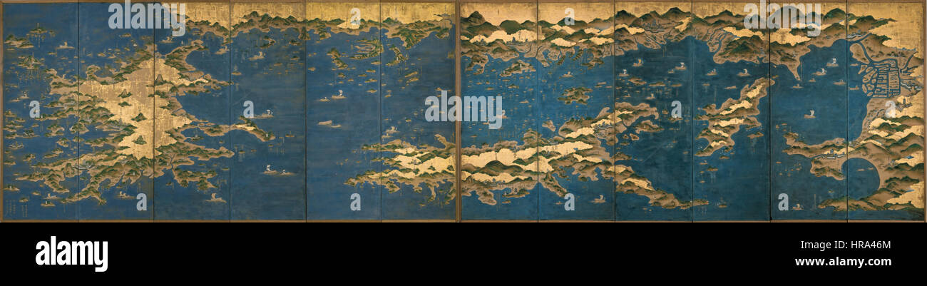 Seto Inland Sea- Osaka to Nagasaki Sea Route - Google Art Project Stock ...