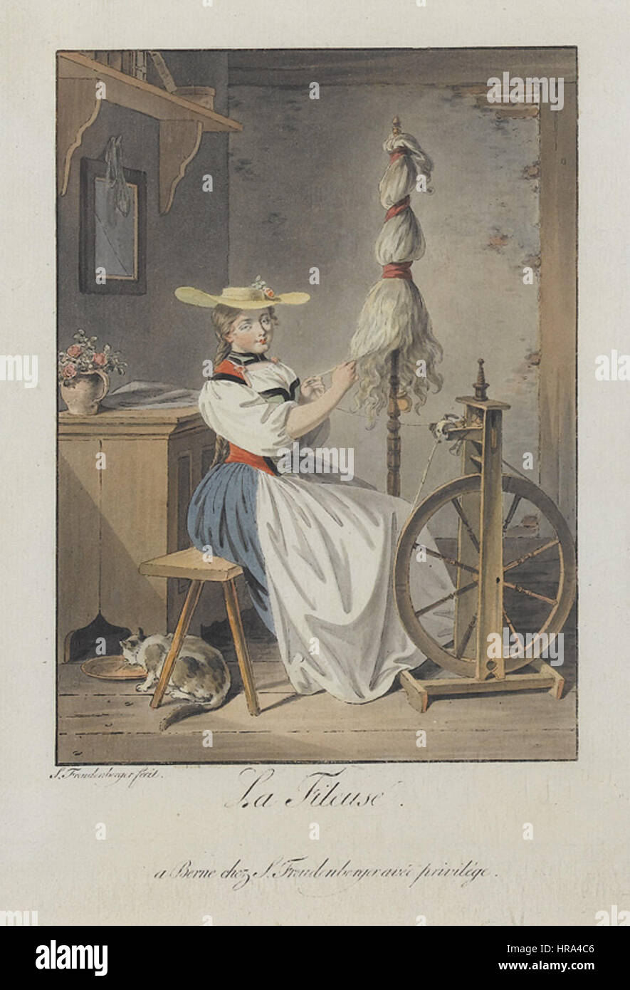 Sigmund Freudenberger La Fileuse Stock Photo - Alamy