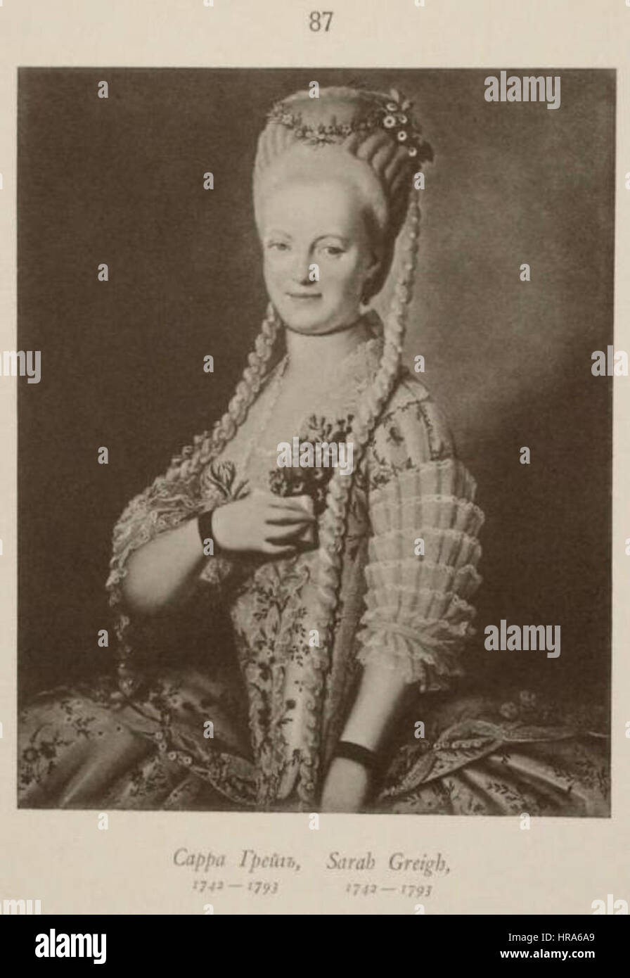 RusPortraits v3-087 Sara Greig, 1742-1793 Stock Photo - Alamy