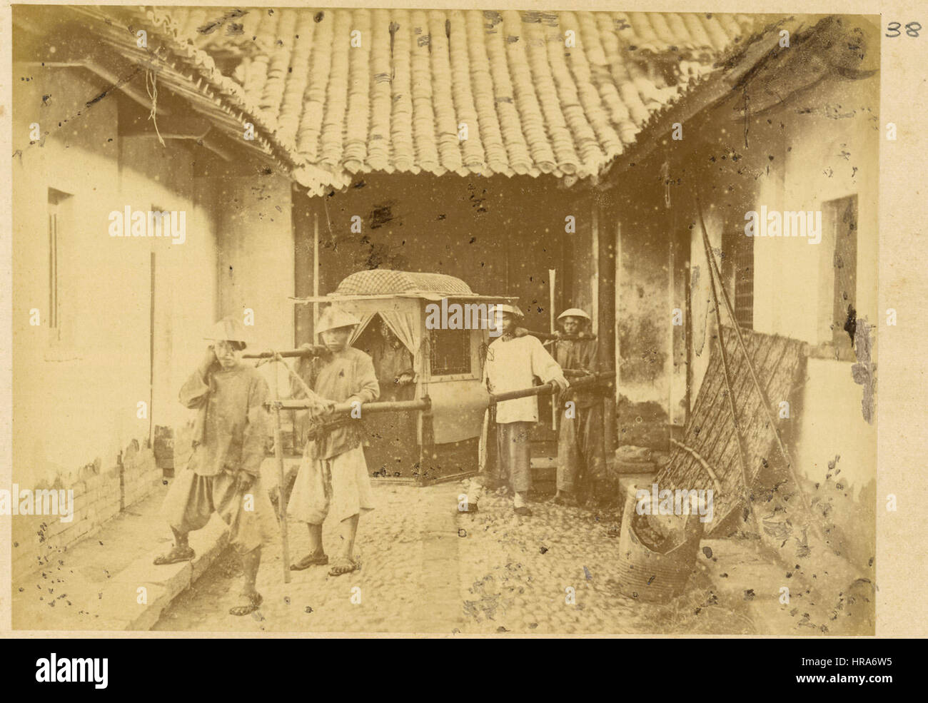 Sedan Chair Carried by Four Men. China, 1874-75 WDL1930 Stock Photo - Alamy