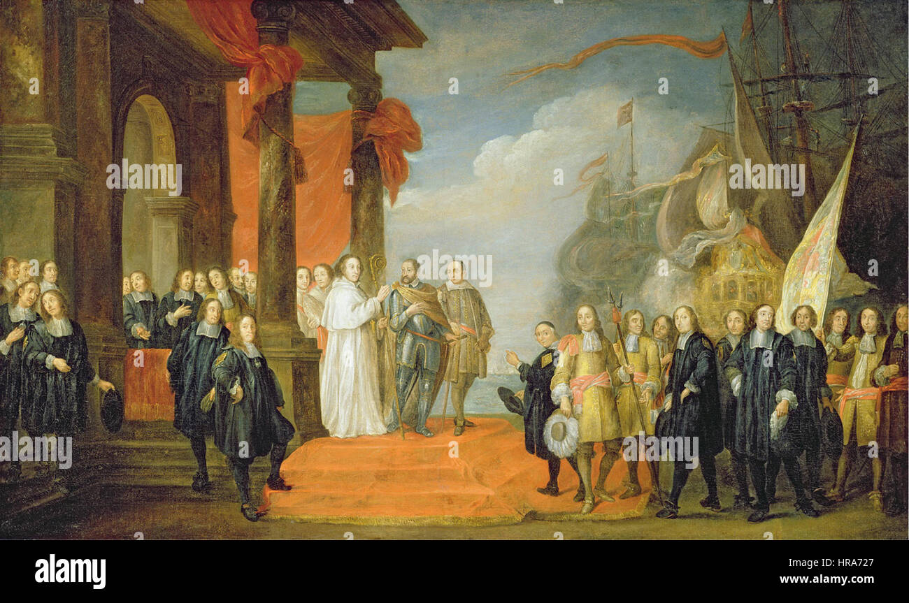 David Teniers (I) - Charles V leaving the town of Dort Stock Photo - Alamy