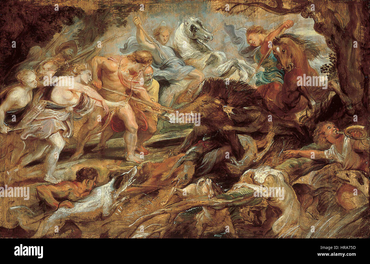 Peter Paul Rubens - Meleager and Atalanta and the Hunt of the ...