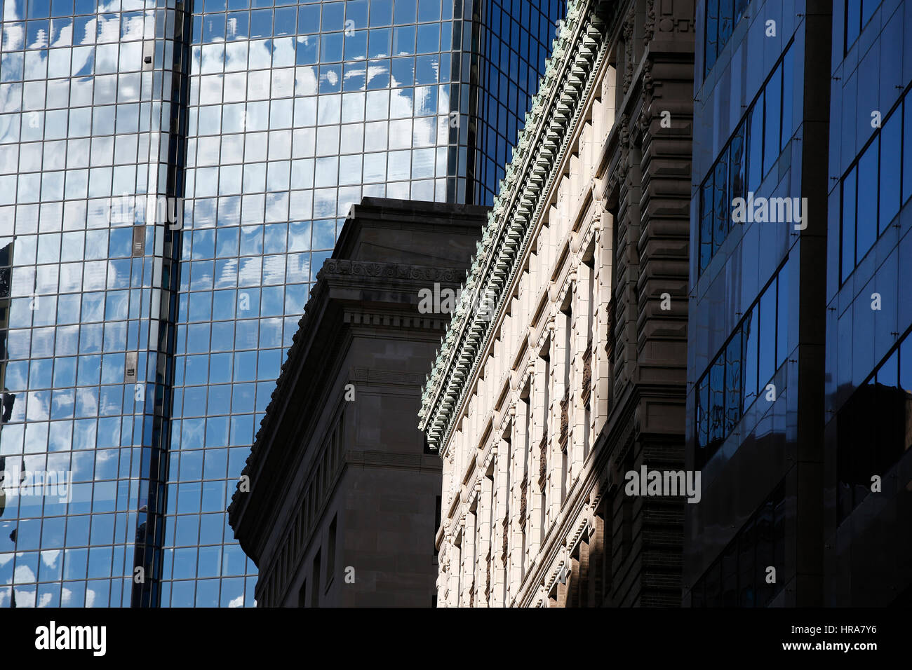 Reflective office buildings, downtown, Boston, Massachusetts Stock ...