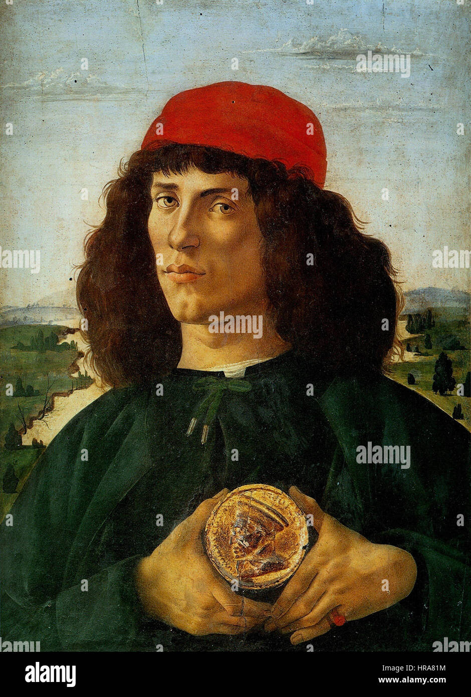 Portrait of a man with medal botticelli hi-res stock photography and ...