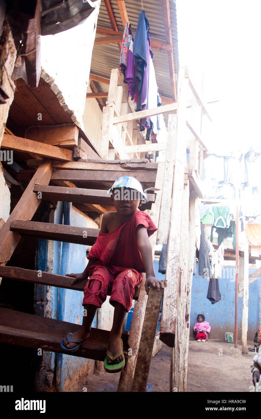 Orphan in the orphanage, Kibera slums, Nairobi, Kenya, East Africa ...