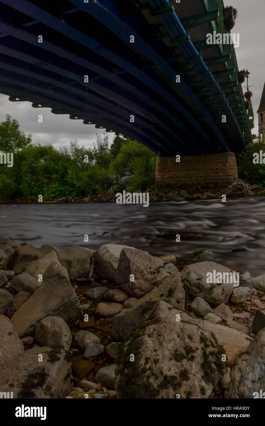 Under the Bridge, Scotland, Comrie, River, Long Exposure Stock Photo ...