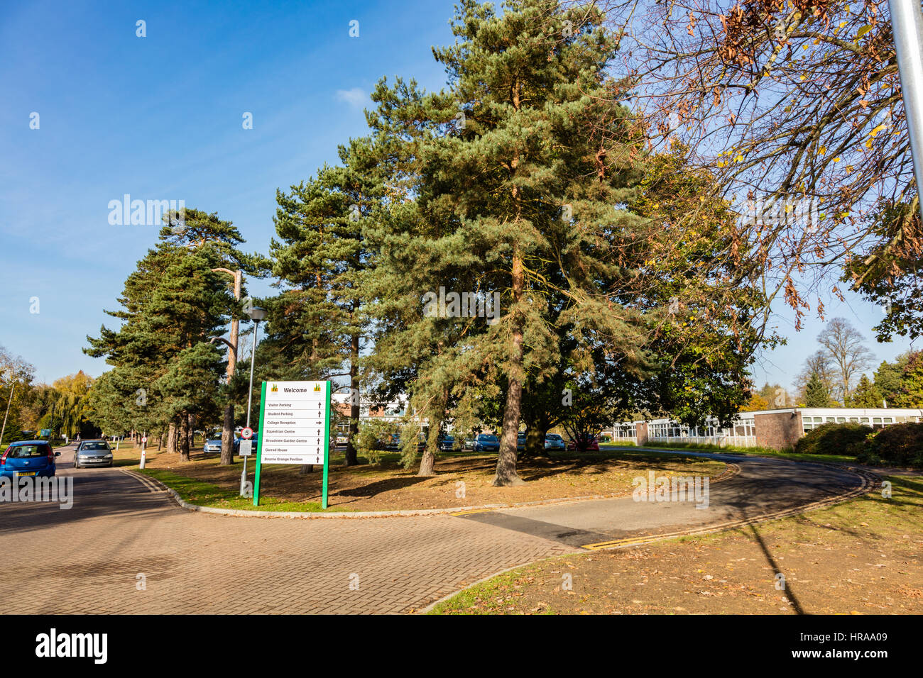 The entrance to Hadlow College, a land based college with entrance ...