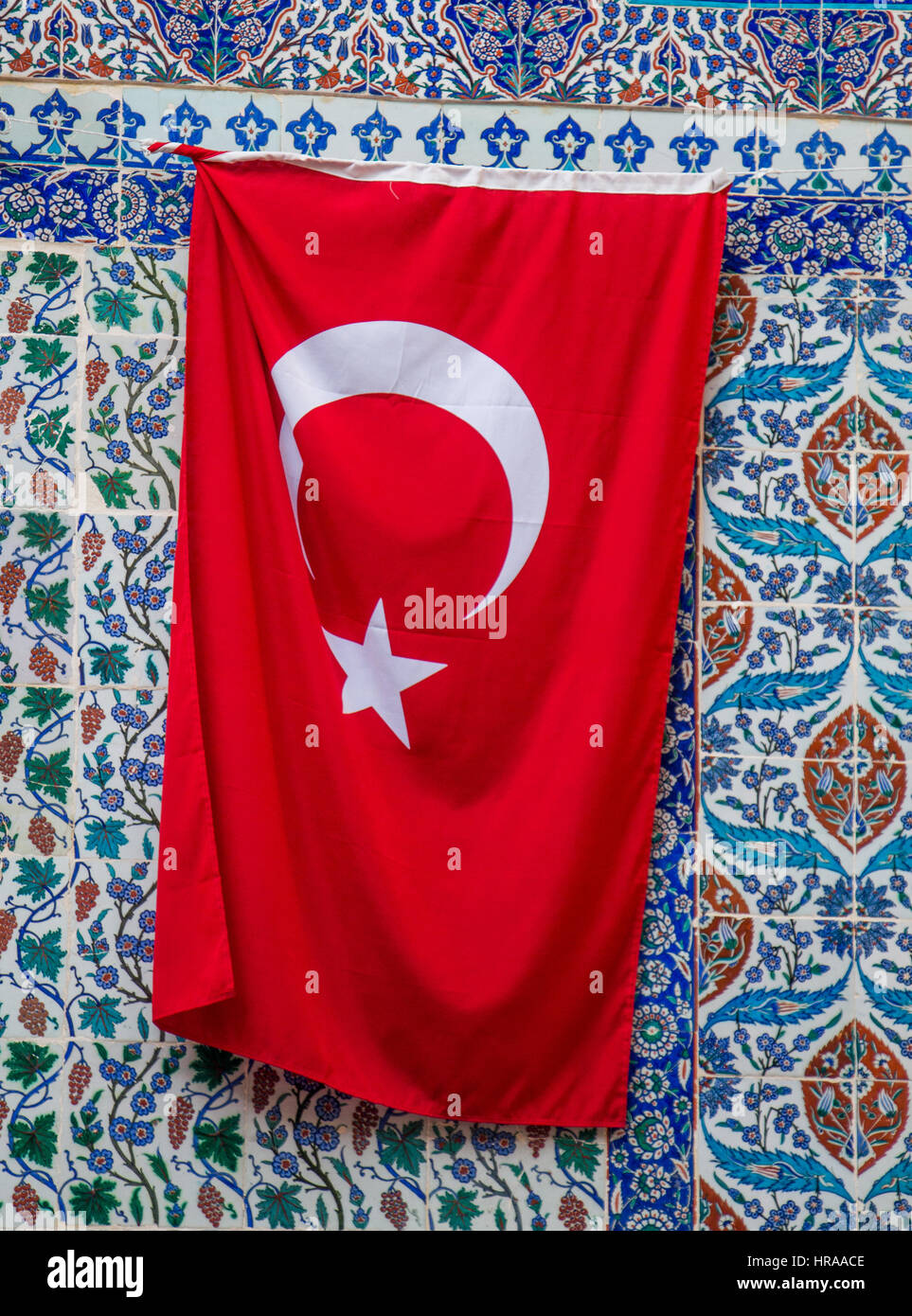 Turkish national flag hanging in the street in open air Stock Photo - Alamy
