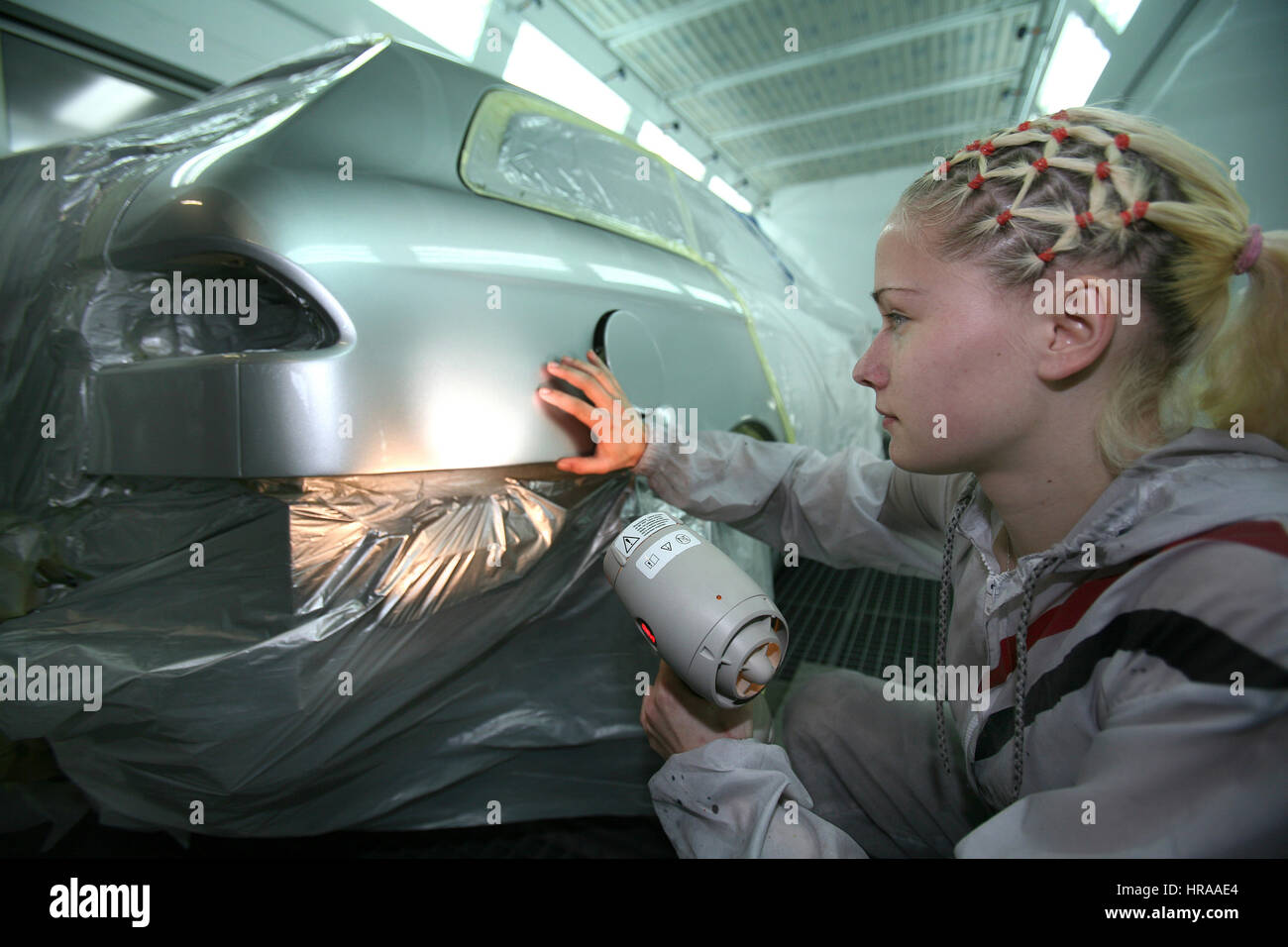 car painter at work Stock Photo - Alamy