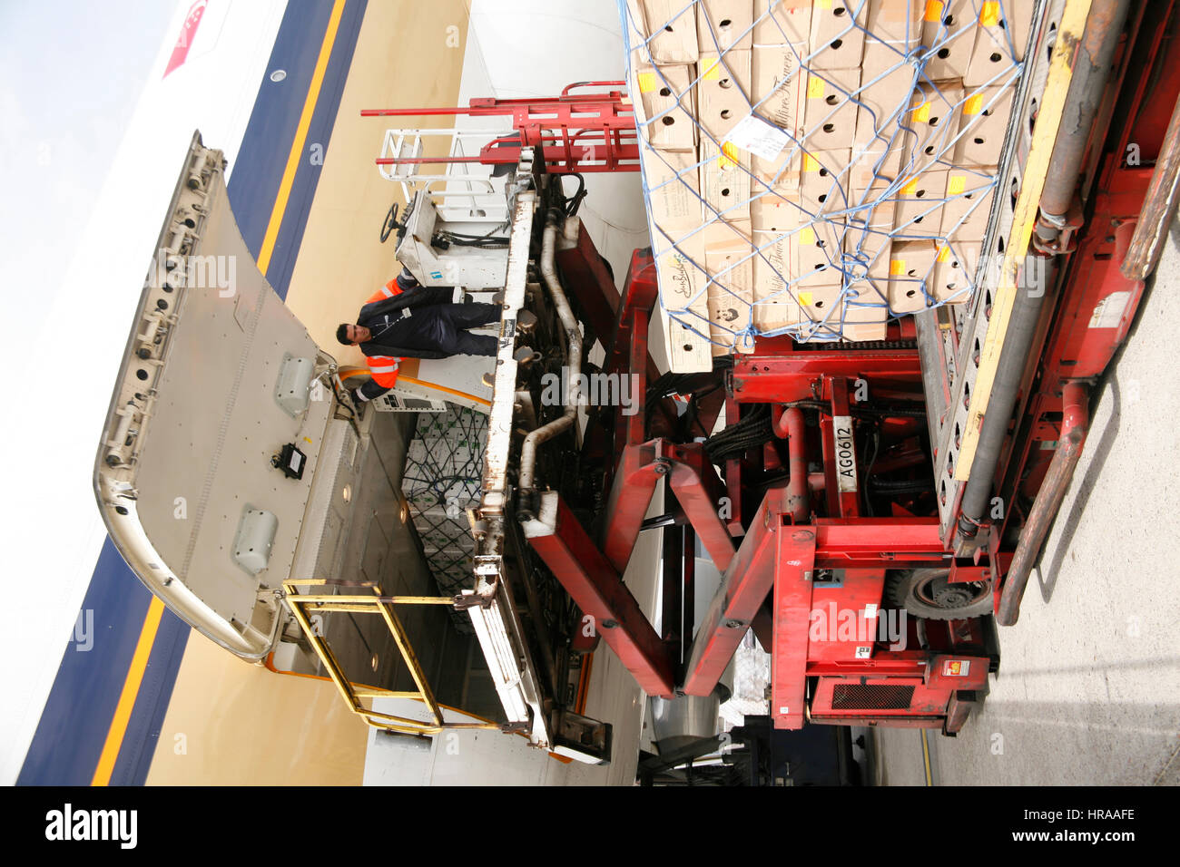 cargo planes being loaded at schiphol airport Stock Photo - Alamy