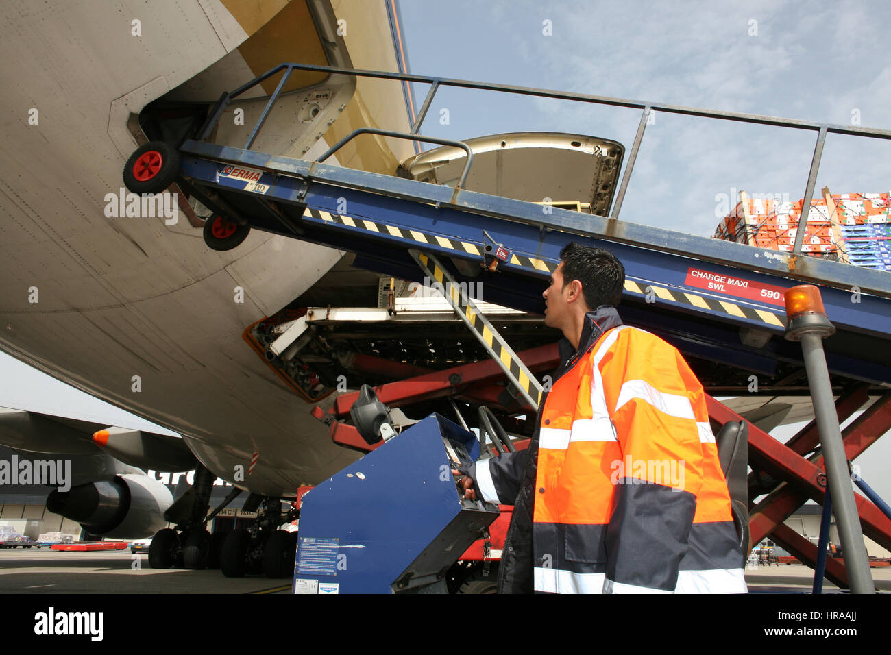 cargo planes being loaded at schiphol airport Stock Photo - Alamy