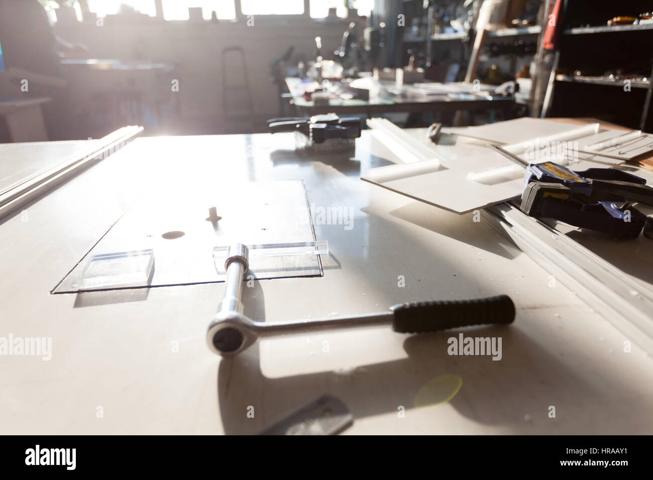 Small workroom with architecture dummy manufacturing Stock Photo - Alamy