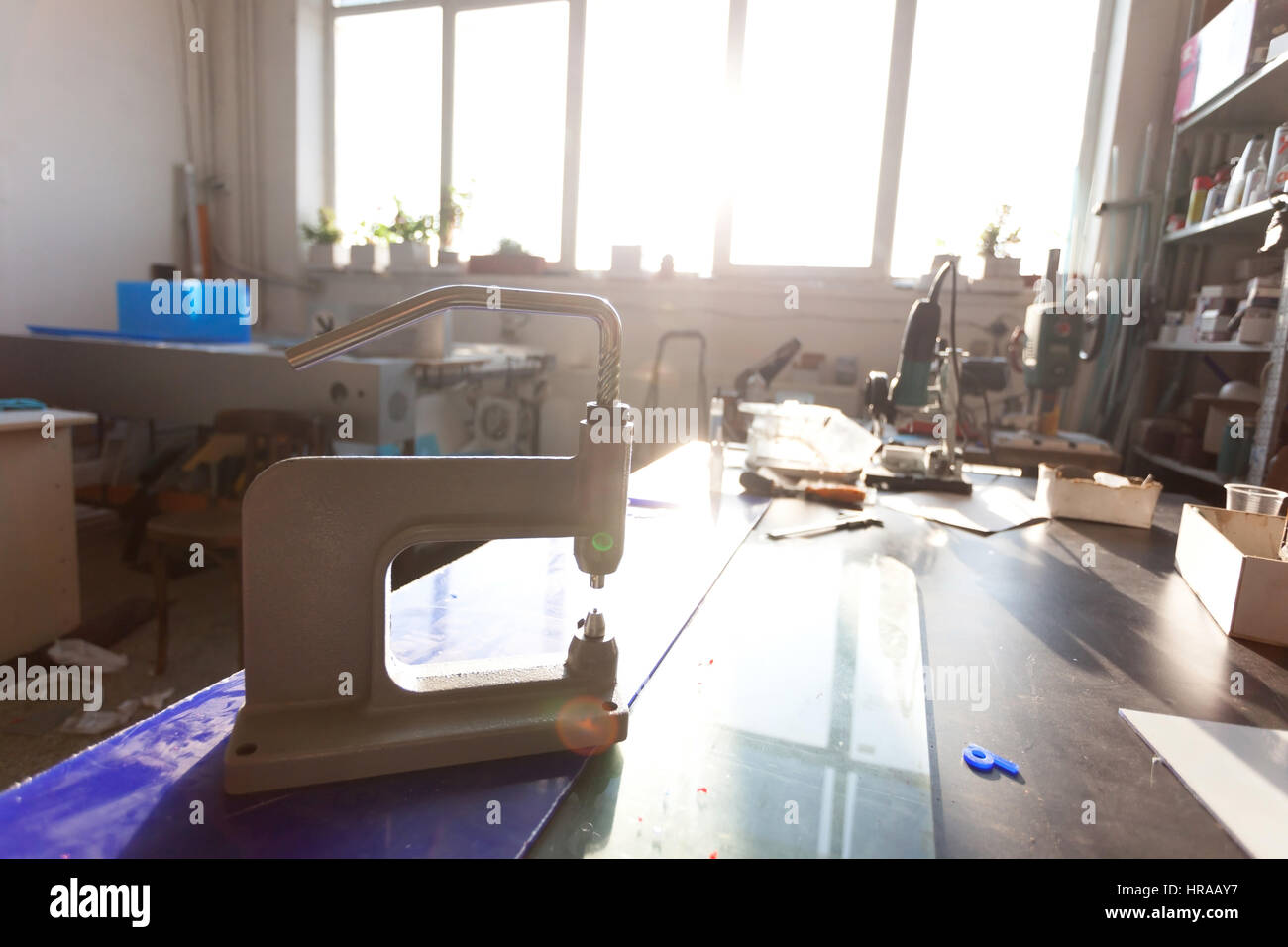Small workroom with architecture dummy manufacturing Stock Photo - Alamy
