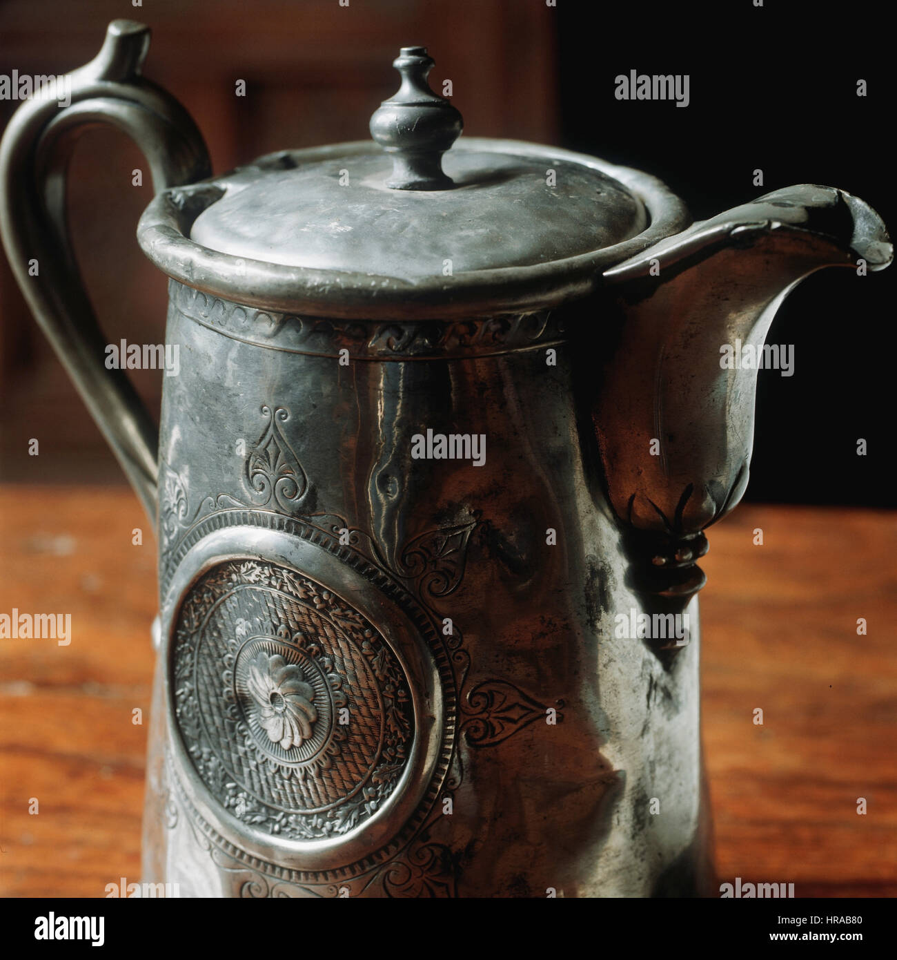Antique pewter teapot hi-res stock photography and images - Alamy