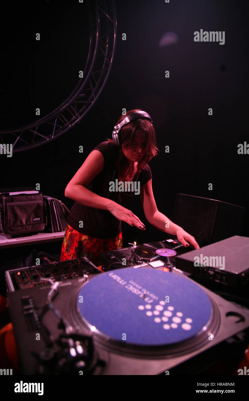 DJ performance at dance party Stock Photo - Alamy