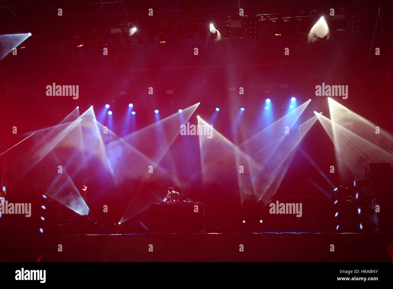 DJ performance at dance party Stock Photo - Alamy