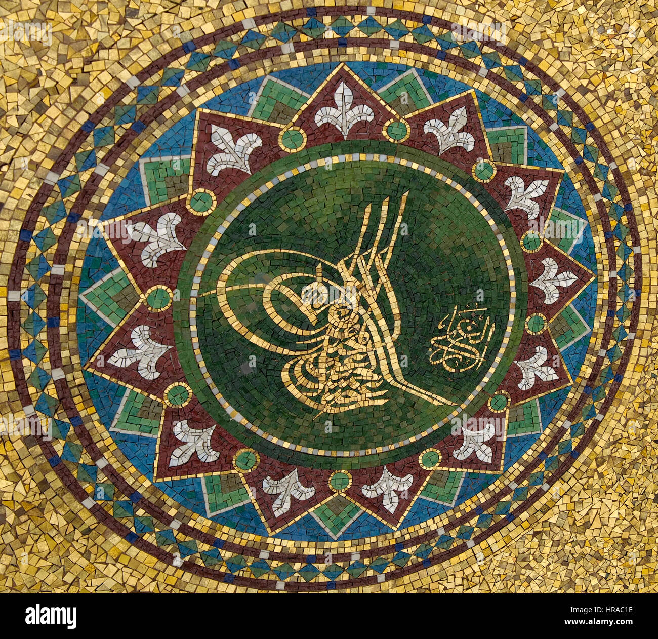 DETAIL OF MOSAIC IN CEILING OF HAGIA SOPHIA, MOSQUE, ISTANBUL TURKEY ...