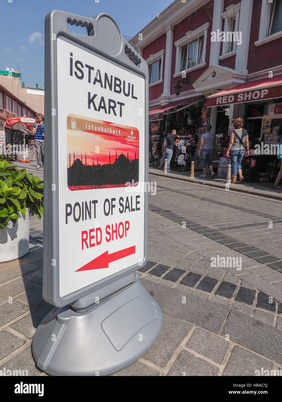 ISTANBULKART SIGN FOR SHOP SELLING CARD FOR JOURNEY ON TRAM STATION ...