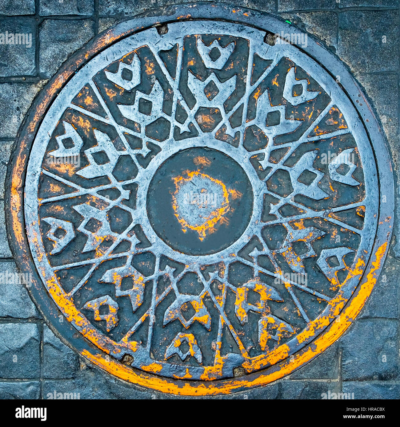 Street manhole for sewer system utility, Bnagkok Thailand Stock Photo ...