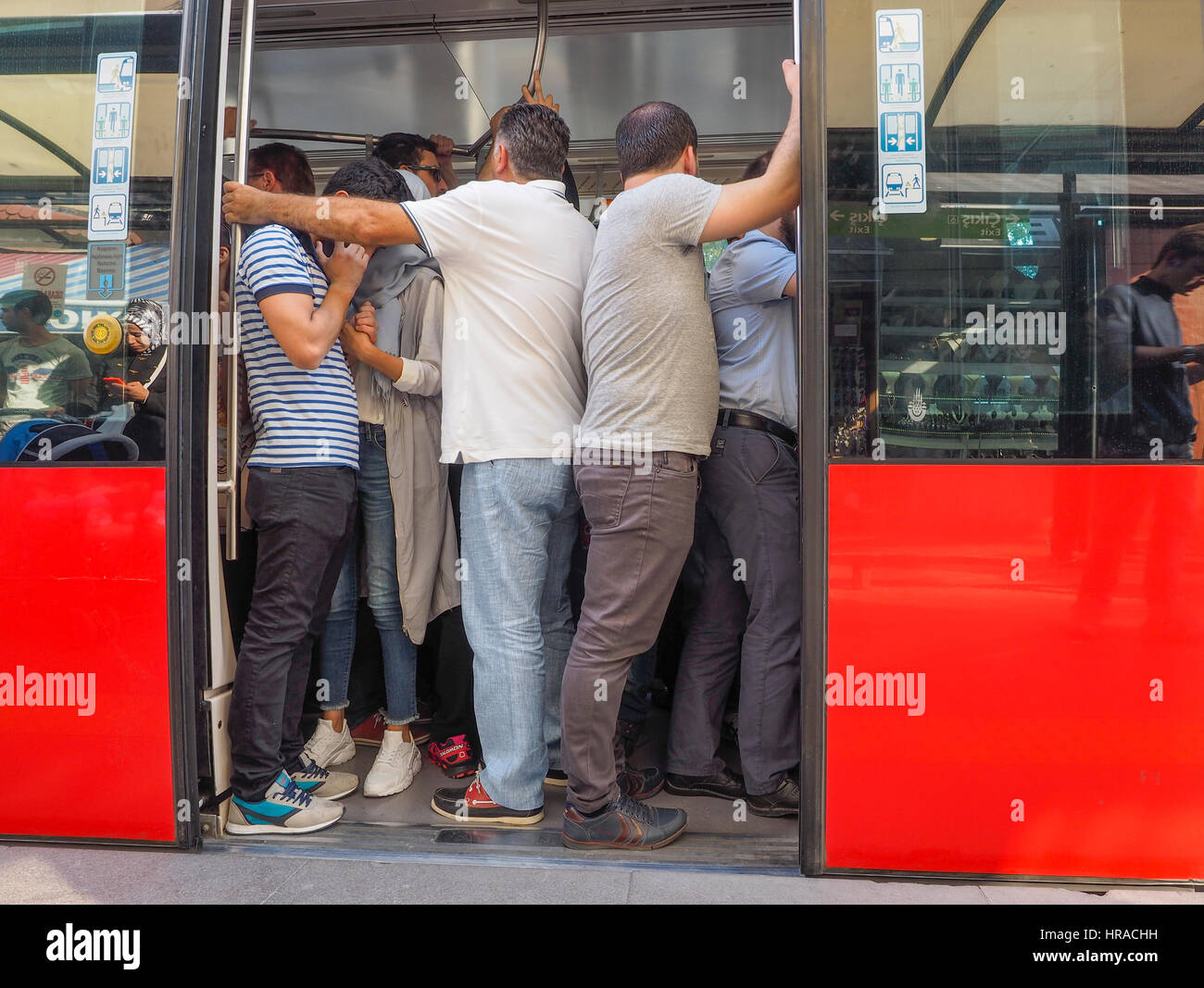 Packed train hi-res stock photography and images - Alamy