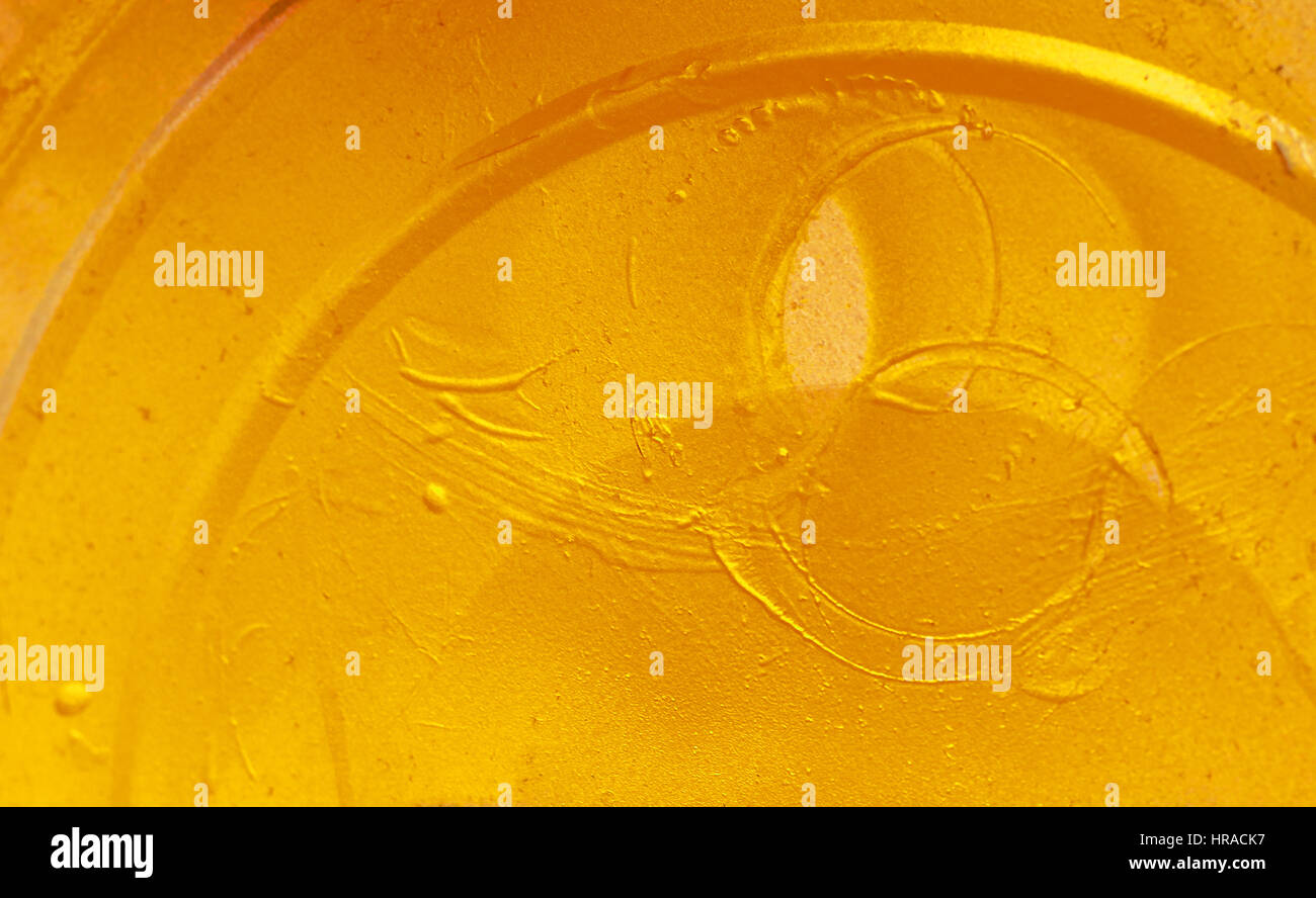 Color painted yellow metal texture with lines, swirls and stripes Stock ...