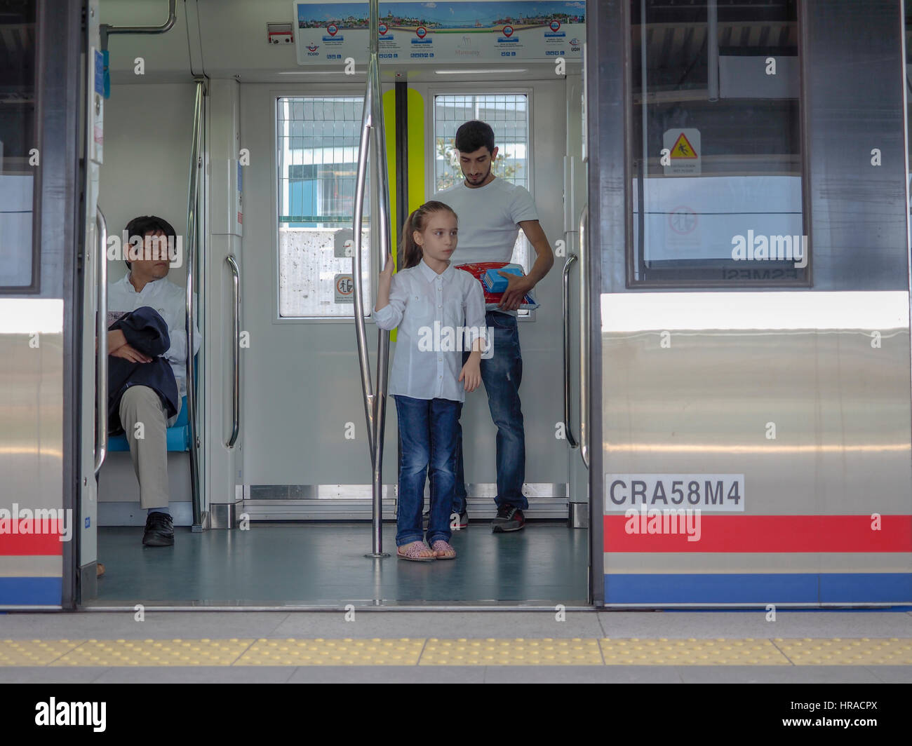 MARMARAY TRAIN STATION PLATFORM ISTANBUL TURKEY Stock Photo - Alamy
