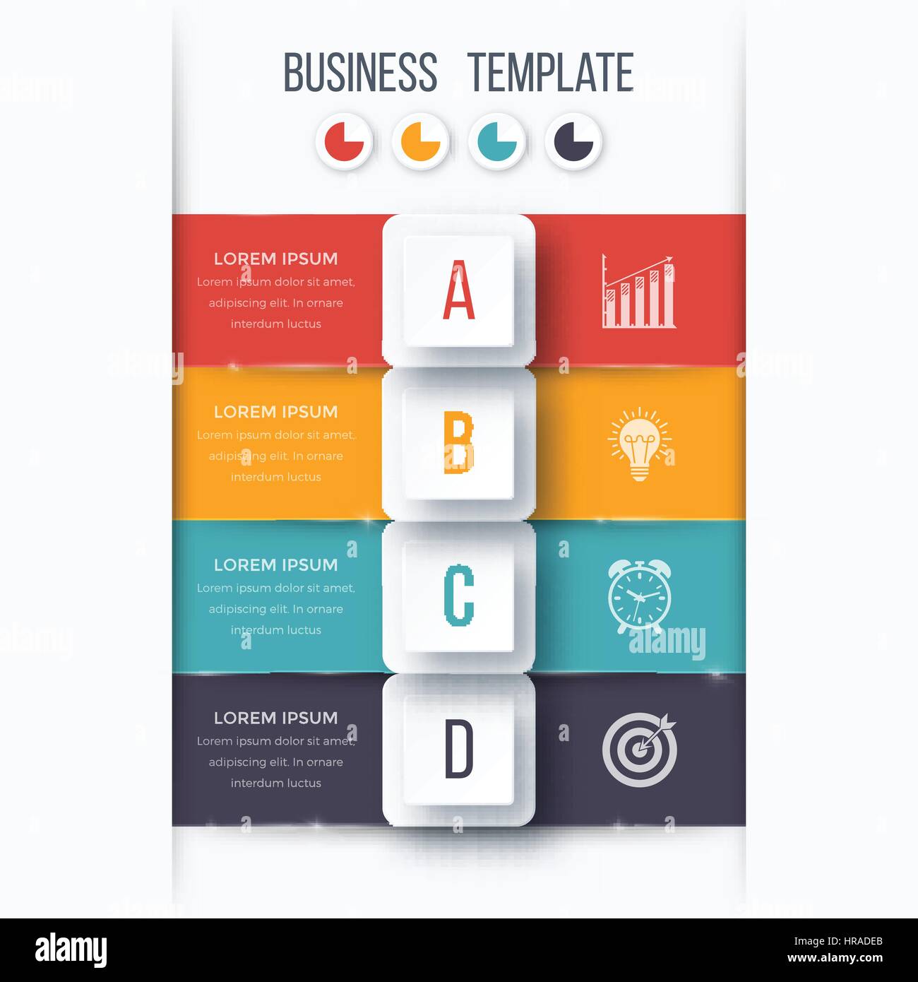 Infographics template four options with square Stock Vector Image & Art ...