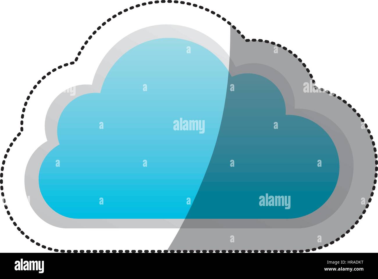 sticker cloud tridimensional in cumulus shape Stock Vector Image & Art ...