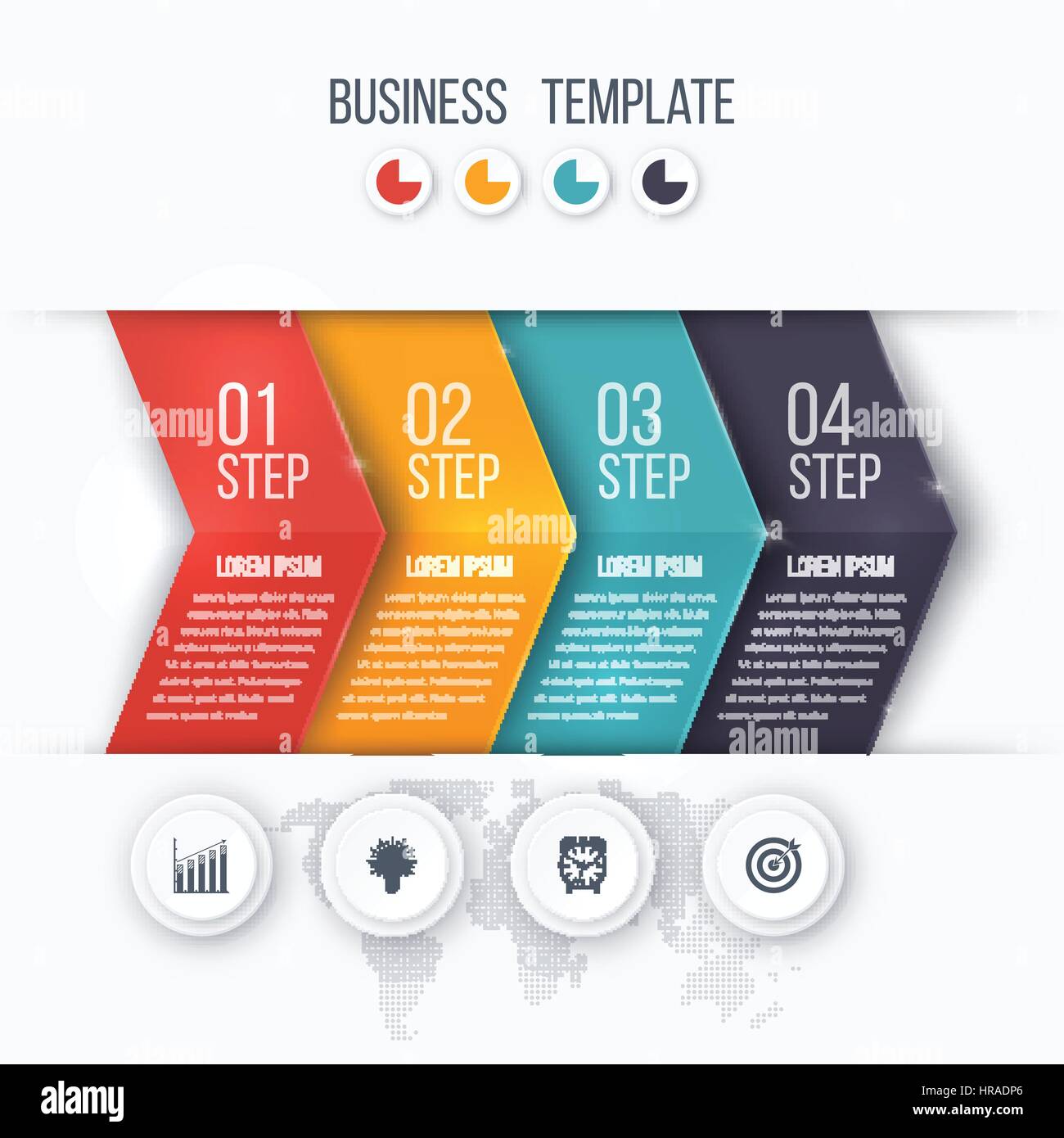 Four steps design template Cut Out Stock Images & Pictures - Alamy