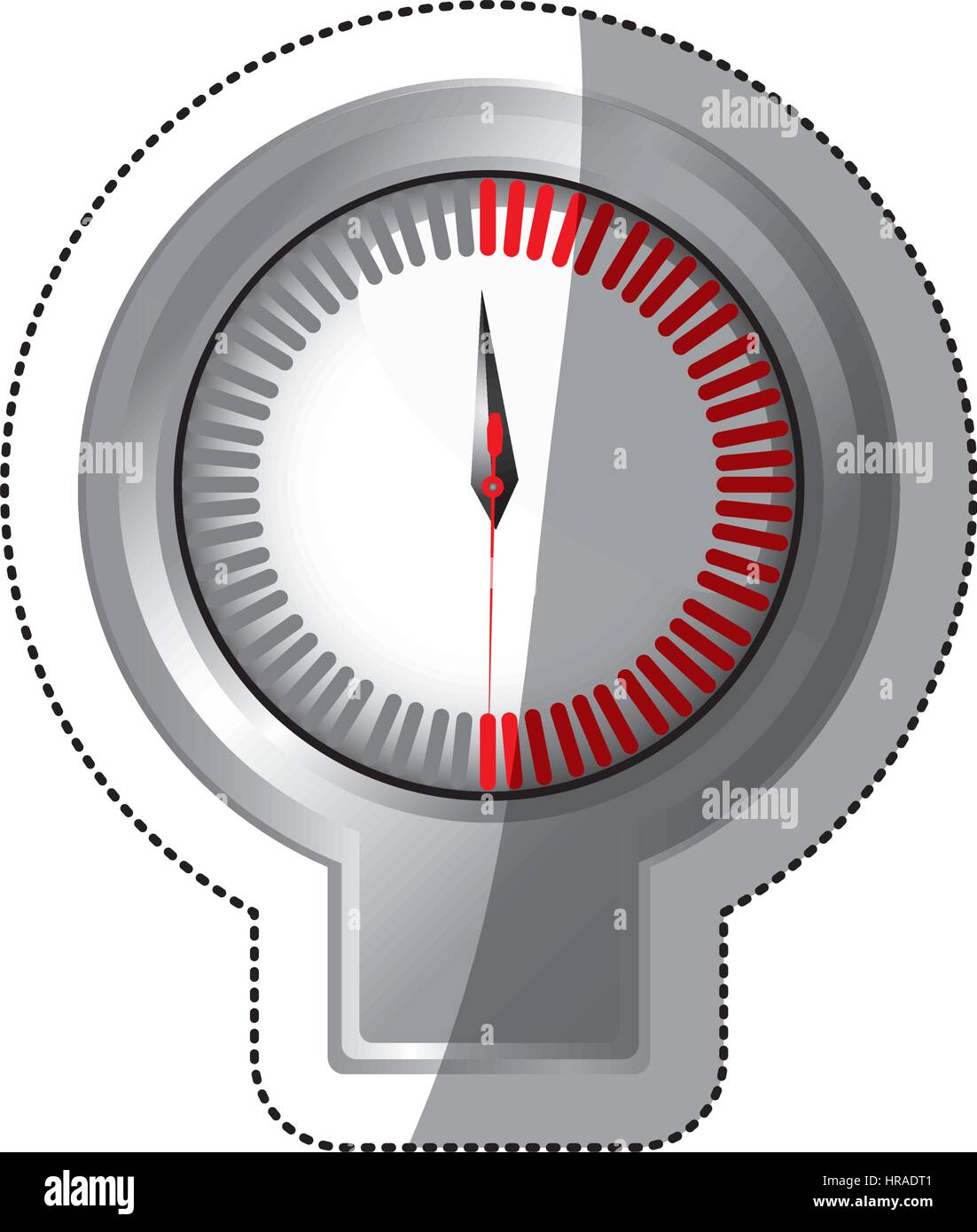 sticker screen stopwatch timer counter icon Stock Vector Image & Art ...