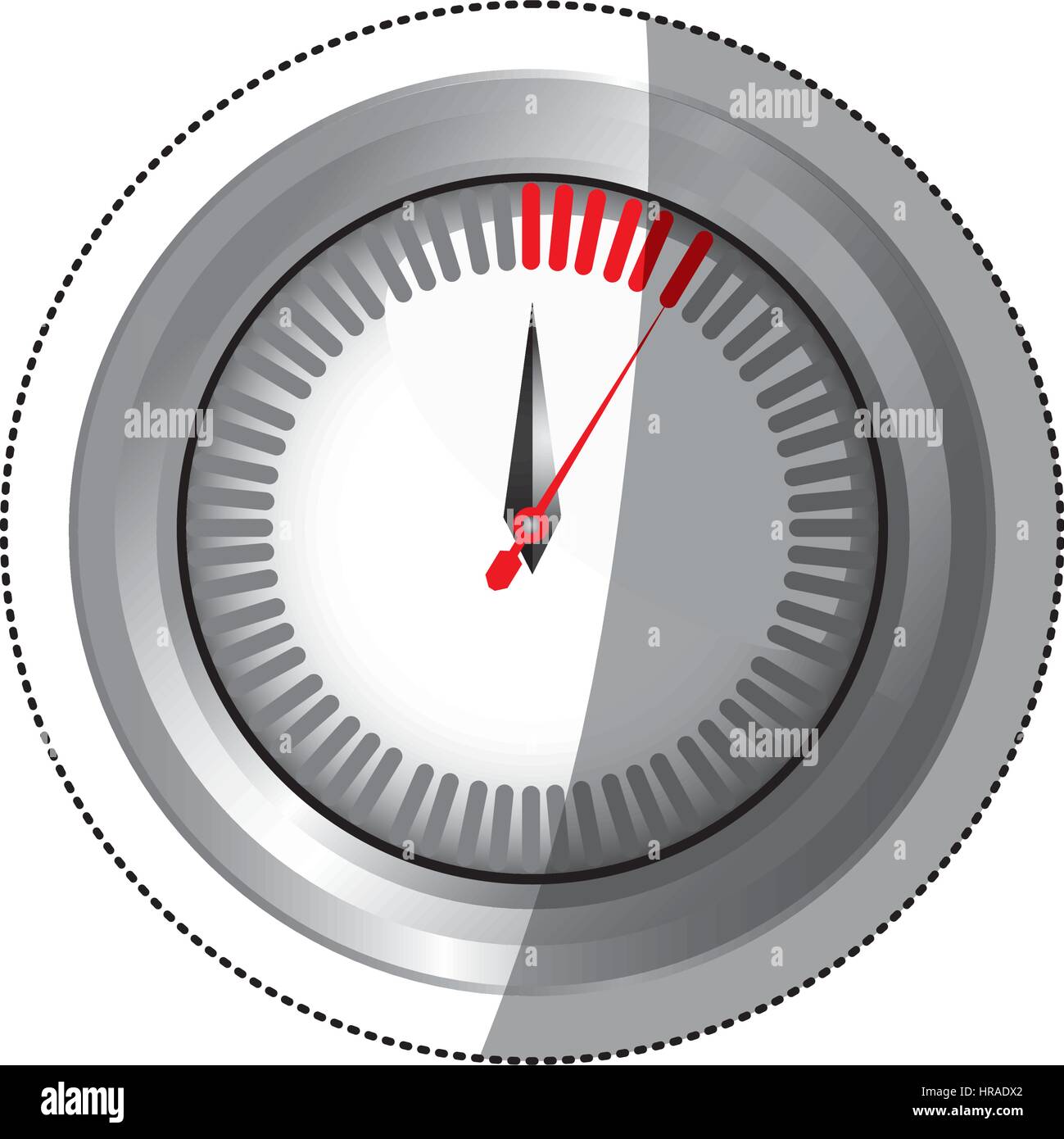 sticker silver screen chronometer timer counter Stock Vector Image ...