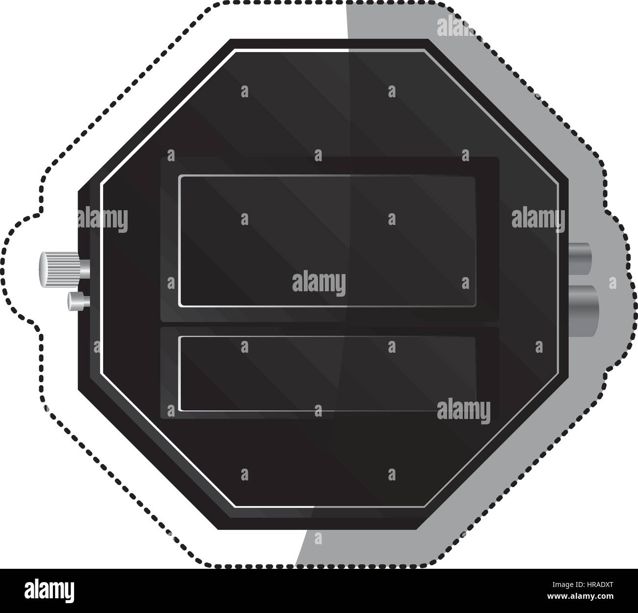 sticker black empty screen digital chronometer Stock Vector Image & Art ...