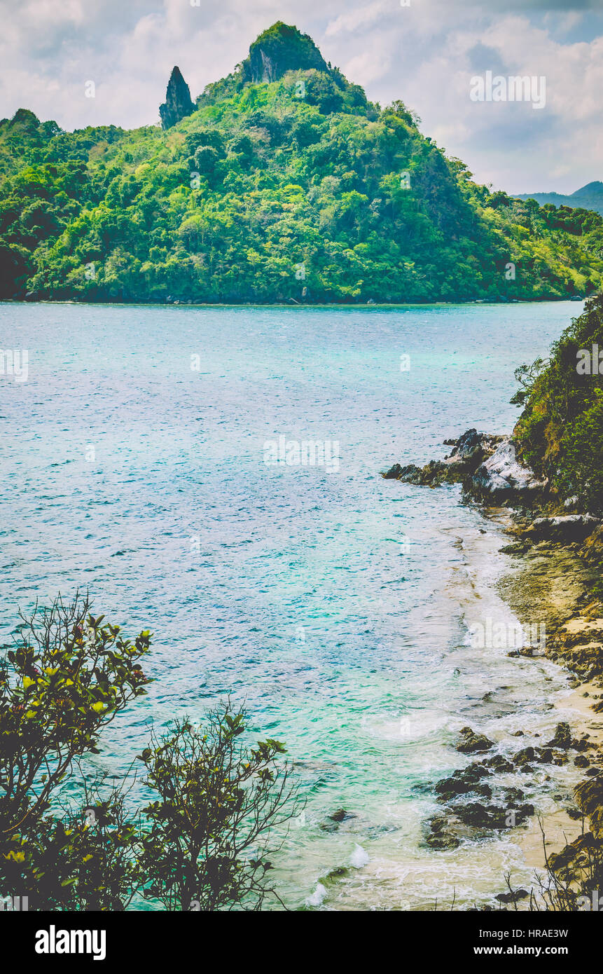 Picturesque sea landscape. Snake Island. Vigan Island. El Nido ...