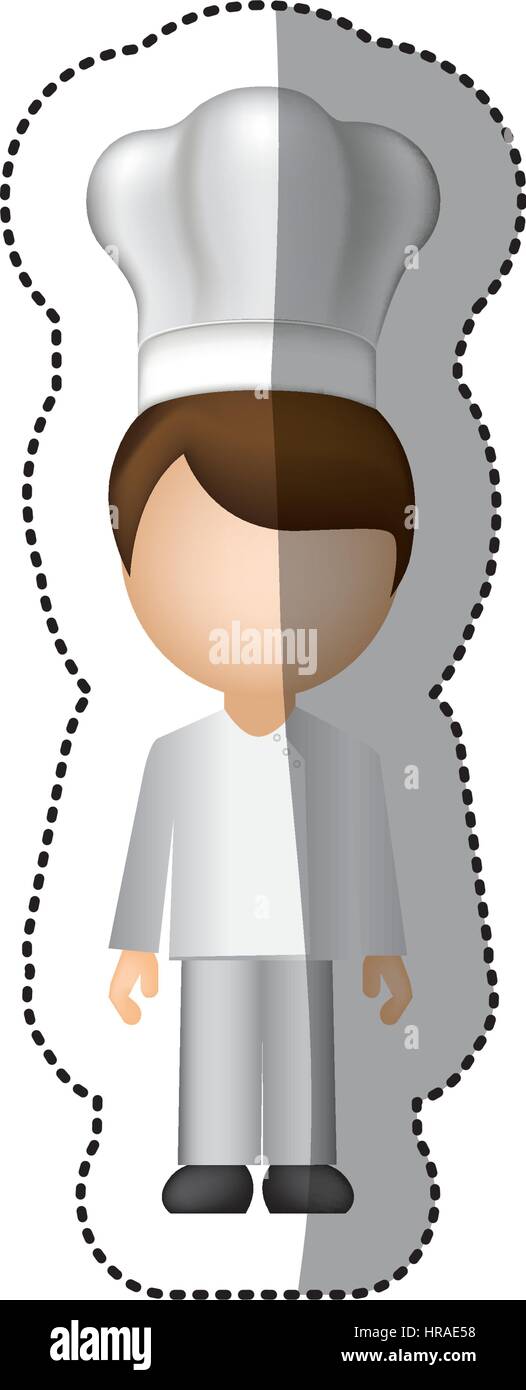 sticker faceless avatar man chef suit Stock Vector Image & Art - Alamy