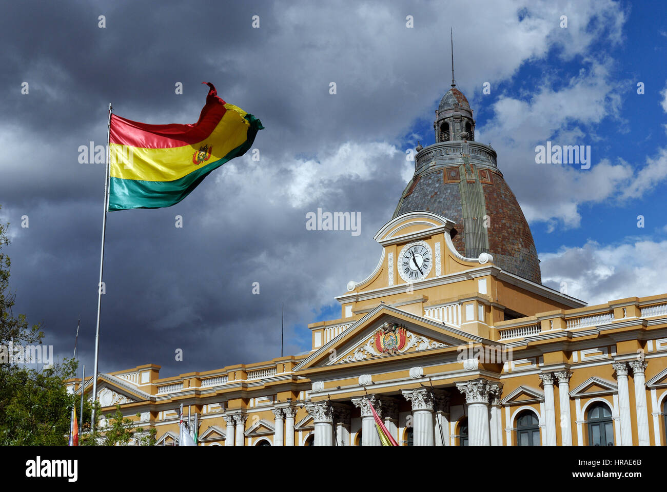 The Bolivian Parliament builing (Palacio legislativo) in Plaza Murillo ...