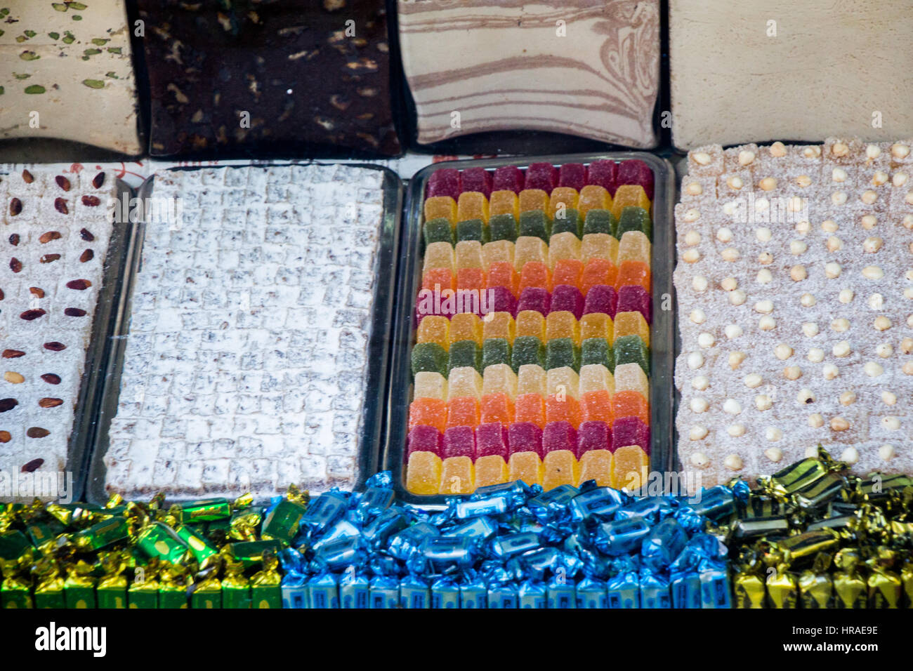 Traditional Ottoman style Turkish delight sweets Stock Photo - Alamy