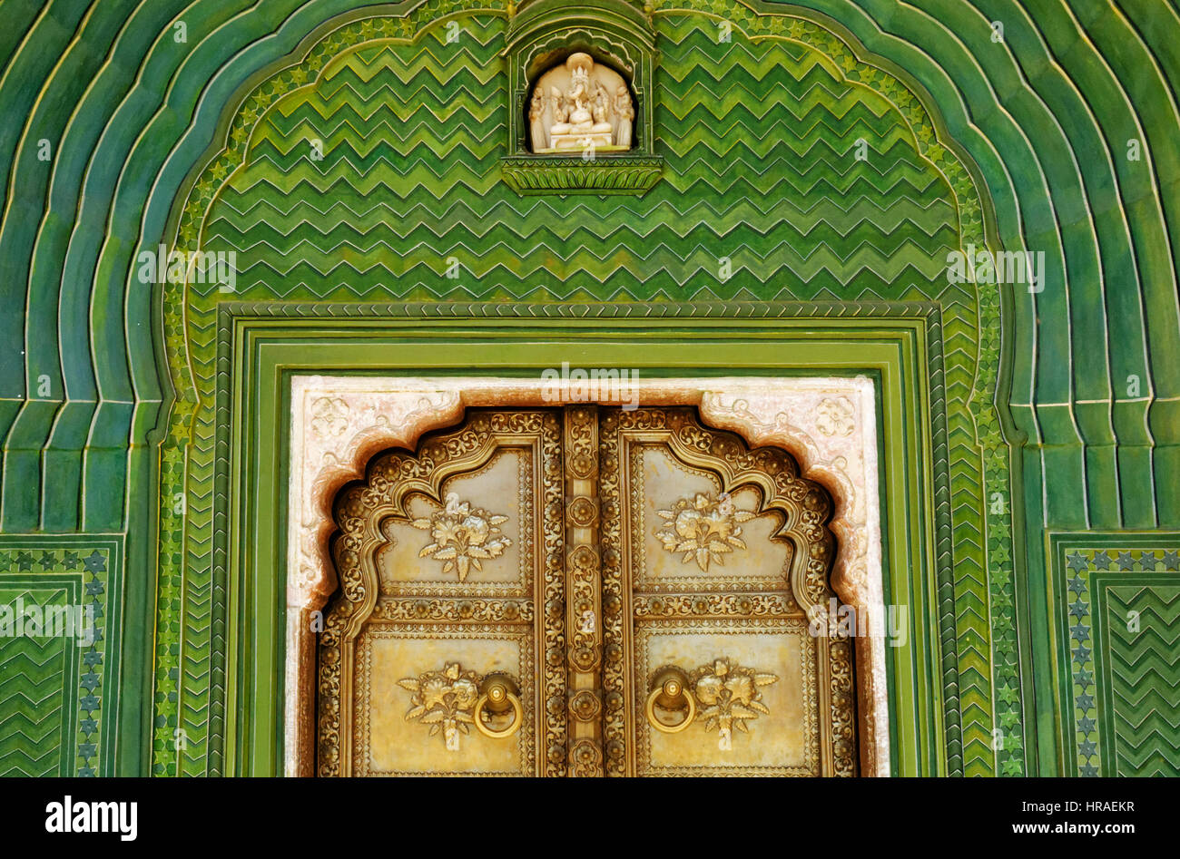 Superbly decorated doorways in Jaipur City Palace, Jaipur India Stock ...