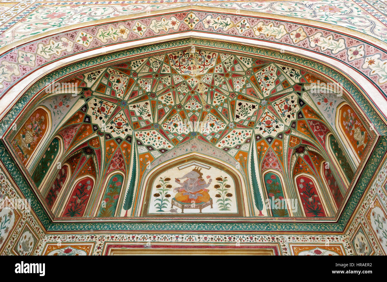 Superb marble inlays in the Amber Fort in Jaipur, India Stock Photo - Alamy
