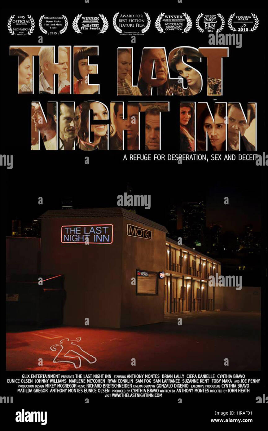 THE LAST NIGHT INN, poster, top l-r: Brian Lally, Sam Fox, Suzanne Kent ...