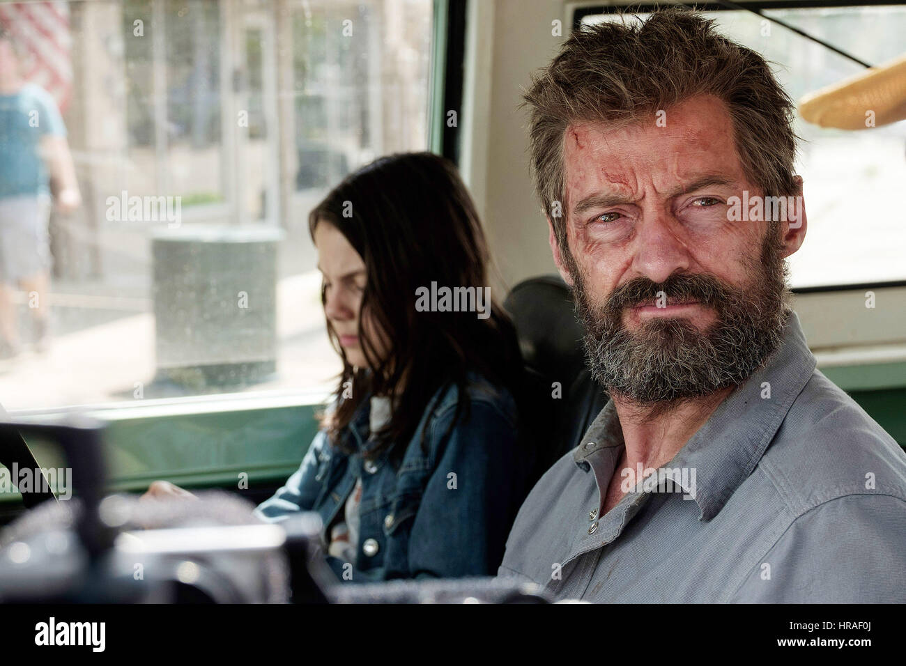 LOGAN, l-r: Dafnee Keen, Hugh Jackman, 2017. ph: Ben Rothstein/TM ...