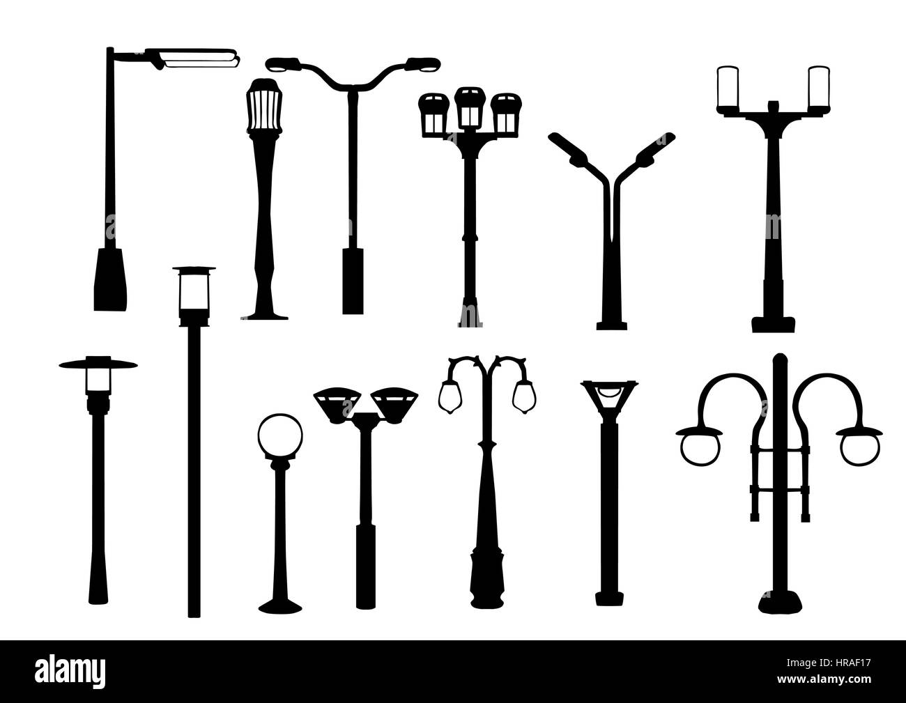 Vintage Street Light Silhouette