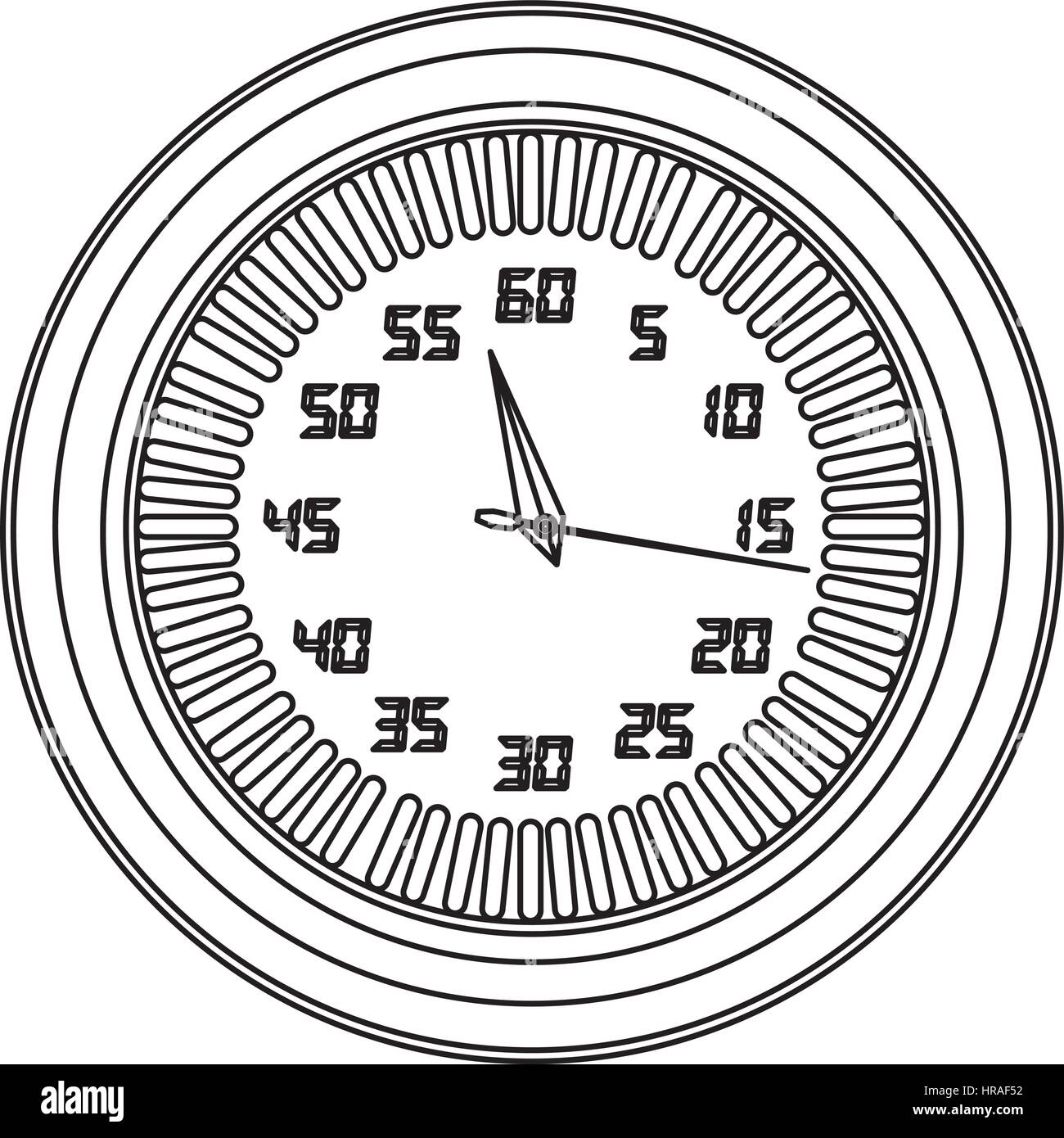 silhouette screen stopwatch number timer counter icon Stock Vector ...