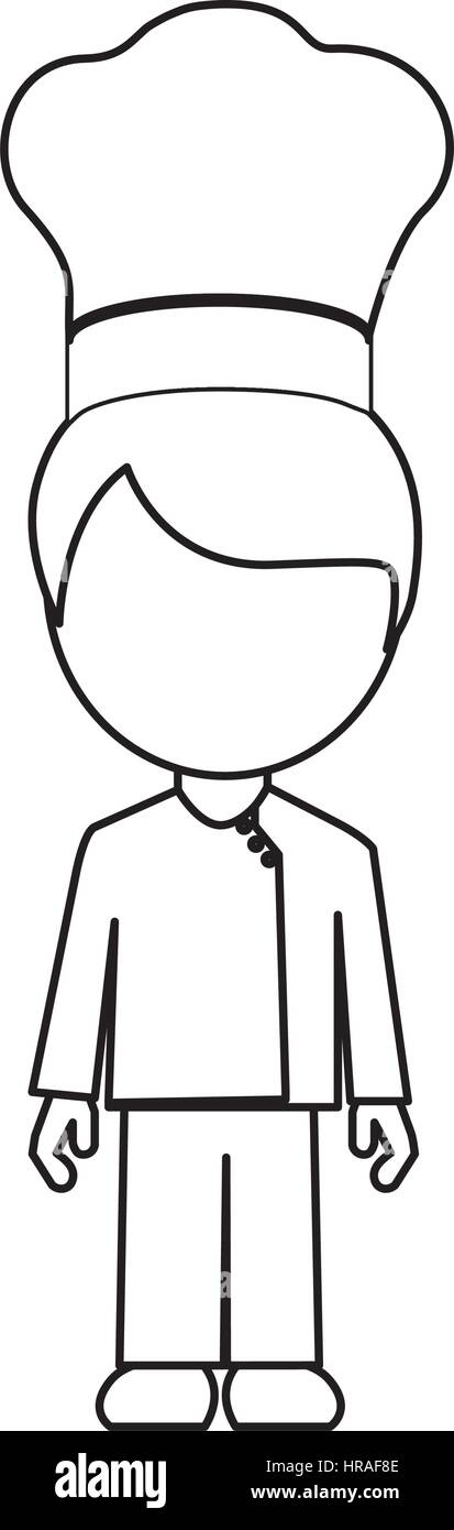 silhouette faceless avatar man chef suit Stock Vector Image & Art - Alamy
