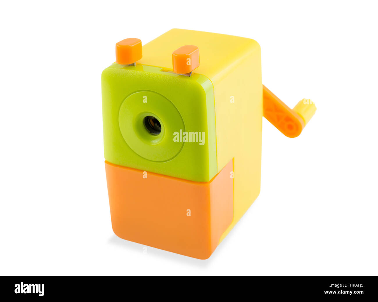 colorful rotary pencil sharpener, isolated on white background Stock ...