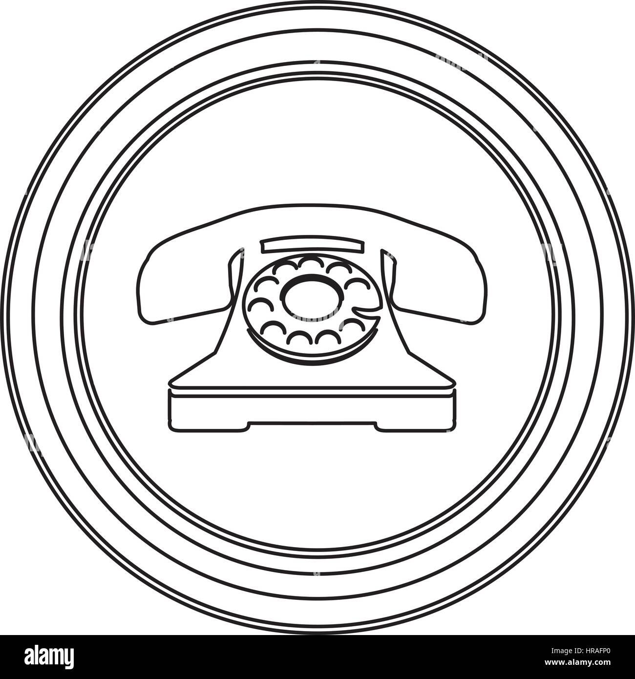 Old phone icon Stock Vector Images - Alamy